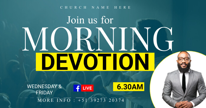 Morning Devotion flyer design Template | PosterMyWall