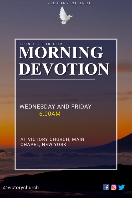 Copy of Morning Devotion flyer design Template | PosterMyWall