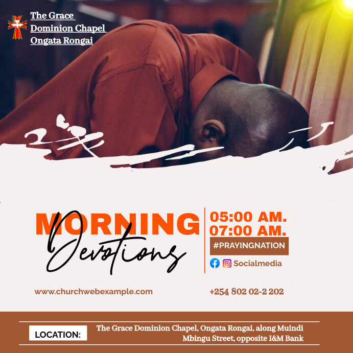 Morning devotion flyer Template | PosterMyWall