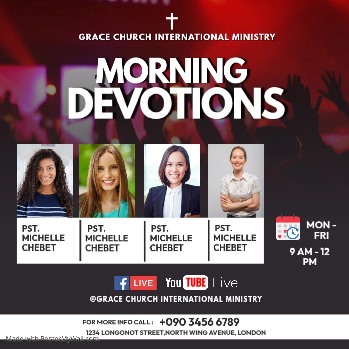 MORNING DEVOTION FLYER Template | PosterMyWall