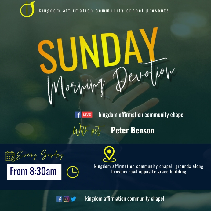 morning devotion flyer poster template | PosterMyWall