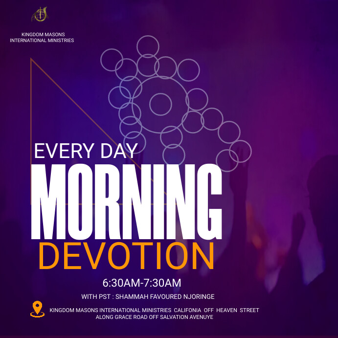 morning devotion flyer poster template | PosterMyWall