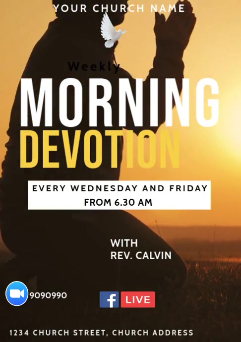 Morning Devotion flyer Template | PosterMyWall
