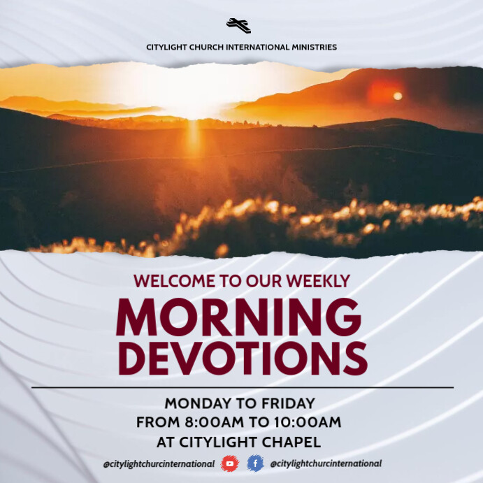 morning devotion flyer template | PosterMyWall