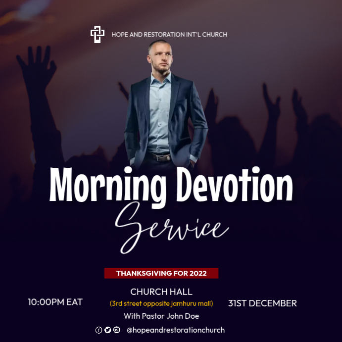 Morning devotion service Template | PosterMyWall