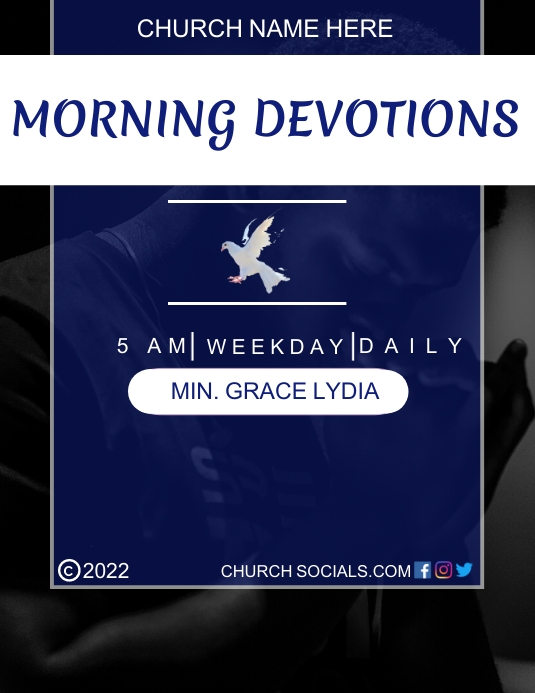 Morning devotions flyer Template | PosterMyWall
