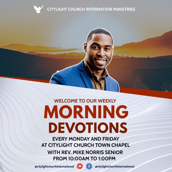 morning devotions flyer template | PosterMyWall