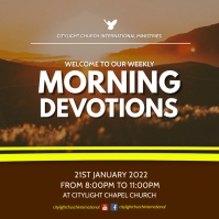 morning devotion flyer design Template | PosterMyWall