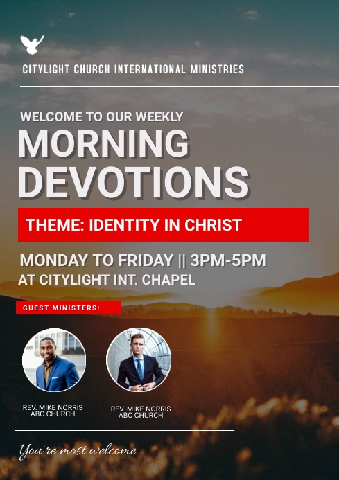 Copy of morning devotions flyer template | PosterMyWall
