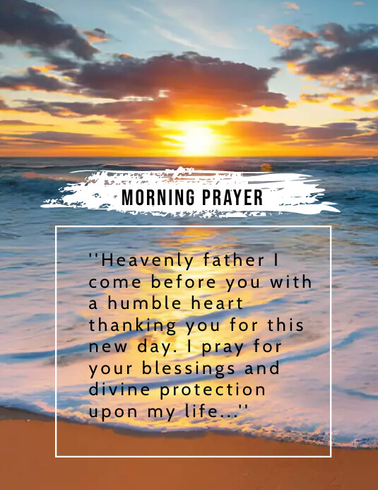 Morning prayer poster Template | PosterMyWall