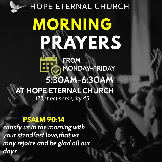 Plantilla de morning prayer template | PosterMyWall