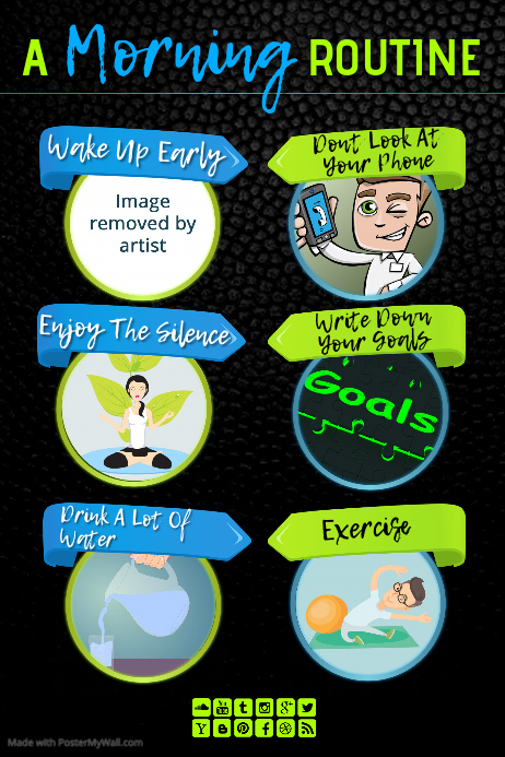 morning routine1 Template | PosterMyWall