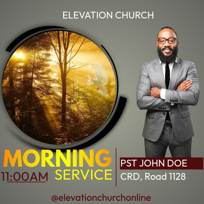 MORNING SERVICE (1) Template | PosterMyWall