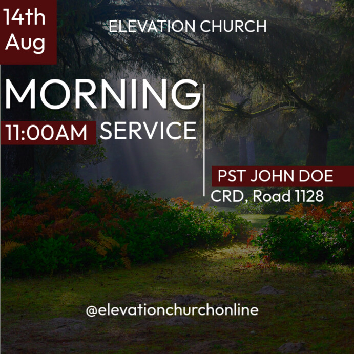 MORNING SERVICE (10) Template | PosterMyWall