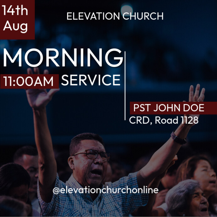MORNING SERVICE (11) Template | PosterMyWall