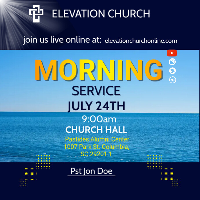 MORNING SERVICE (20) Template | PosterMyWall