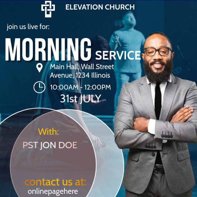 Copy of MORNING SERVICE (4) | PosterMyWall