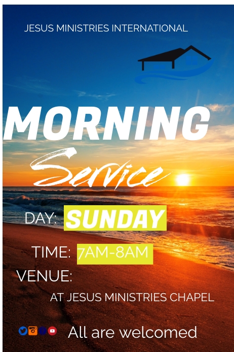 morning service Template | PosterMyWall