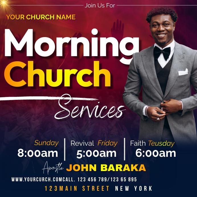 Copy of Morning Service | PosterMyWall