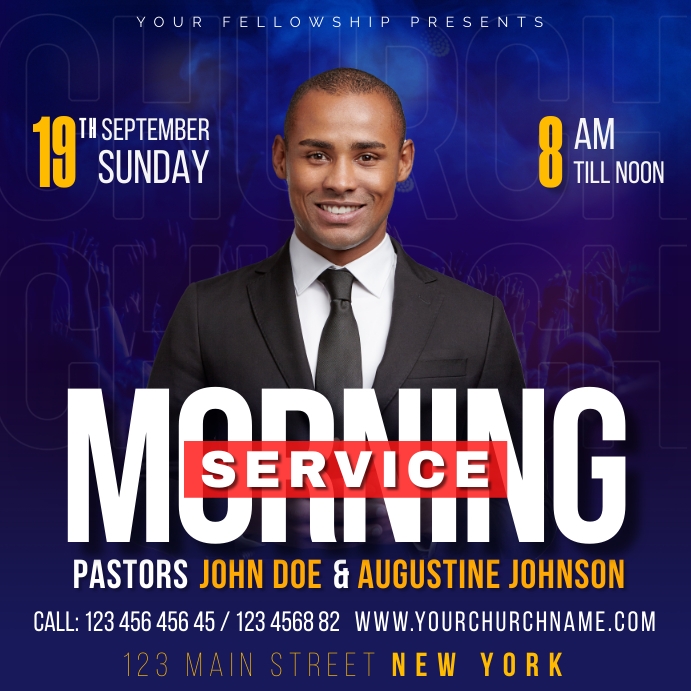 Copy of Morning Service | PosterMyWall
