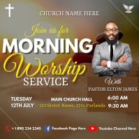 MORNING WORSHIP SERVICE POSTER Template | PosterMyWall