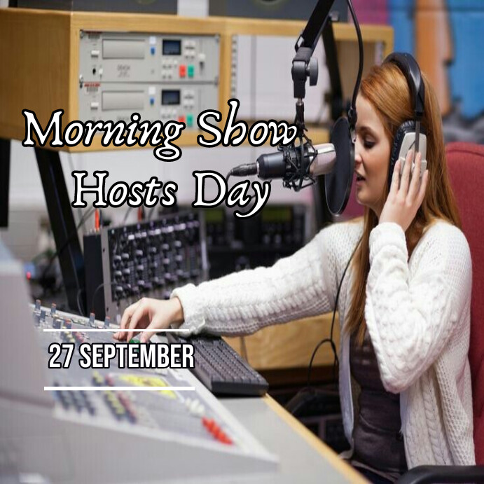 Morning show hosts day instagram post Template | PosterMyWall