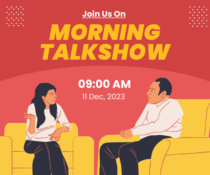 Morning Show Talk Template | PosterMyWall