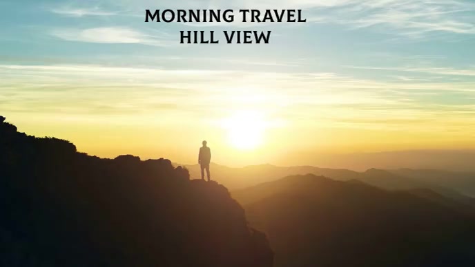 Copy of Morning travel hill view | PosterMyWall