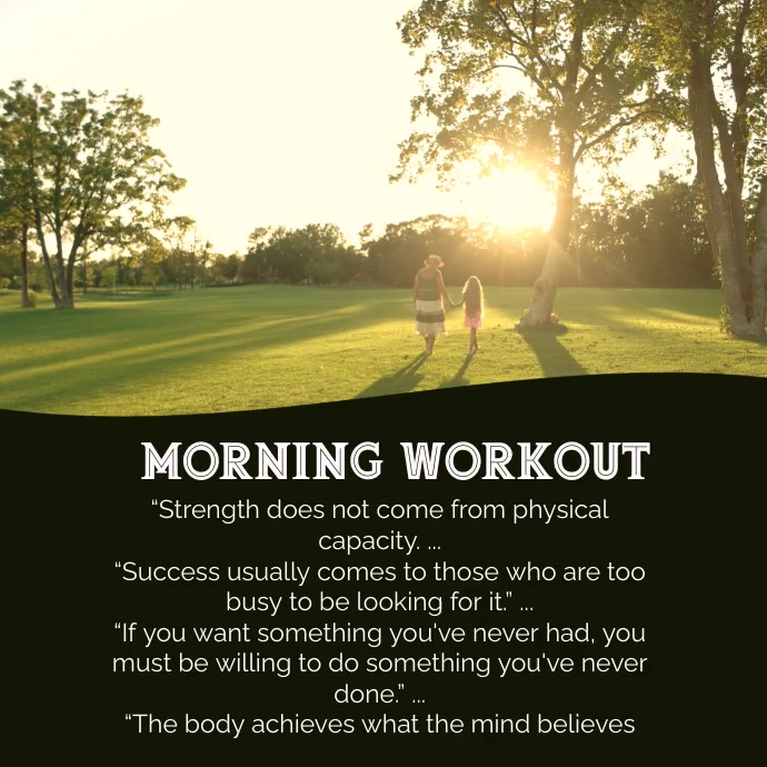 Morning workout Template | PosterMyWall