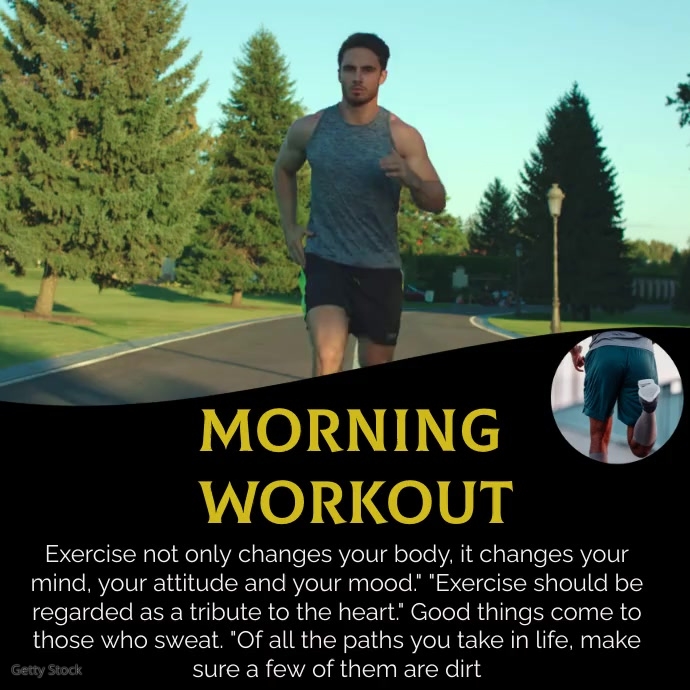 Morning workout Template | PosterMyWall