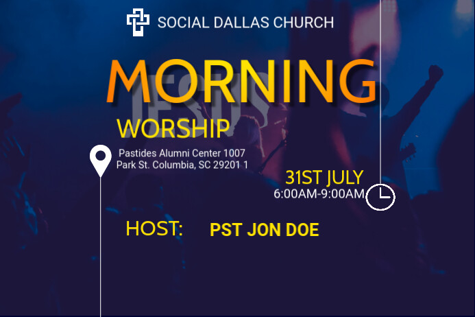 MORNING WORSHIP Template | PosterMyWall