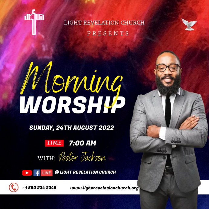 Copy of MORNING WORSHIP SERVICE POSTER | PosterMyWall