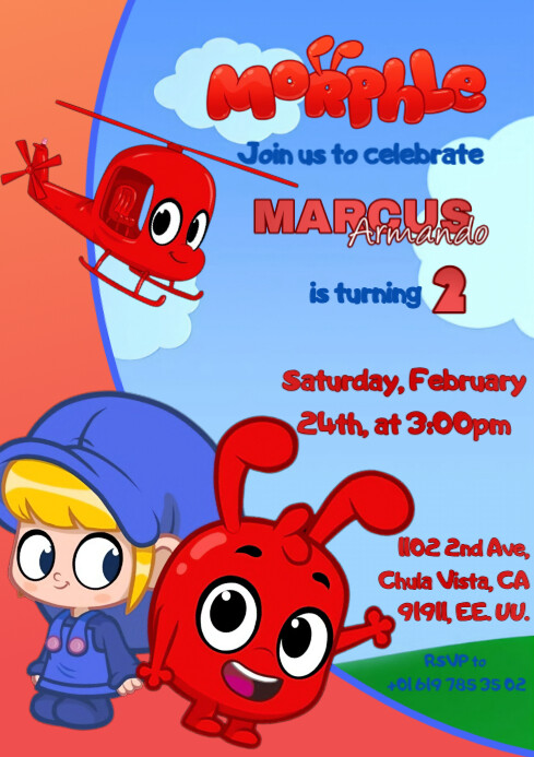 Morphle invitation Template | PosterMyWall