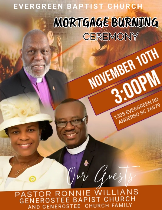 Copy of Mortgage Burning Service , worship service ,M | PosterMyWall