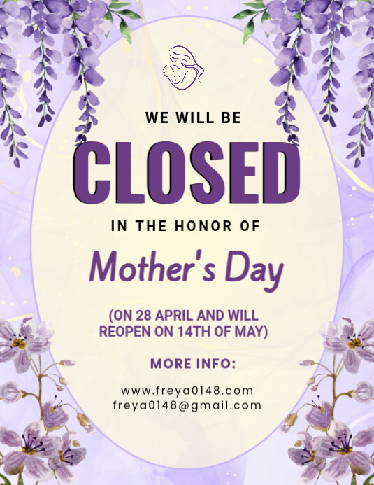 Mother's day closed Template | PosterMyWall
