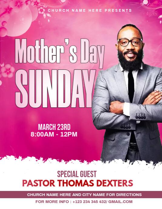 Mother's day Sunday service poster Template | PosterMyWall