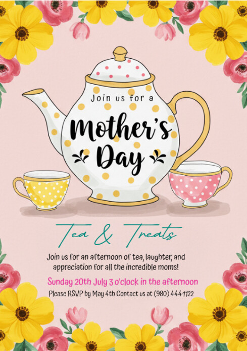Copy of Mother's Day Tea party Flyer | PosterMyWall