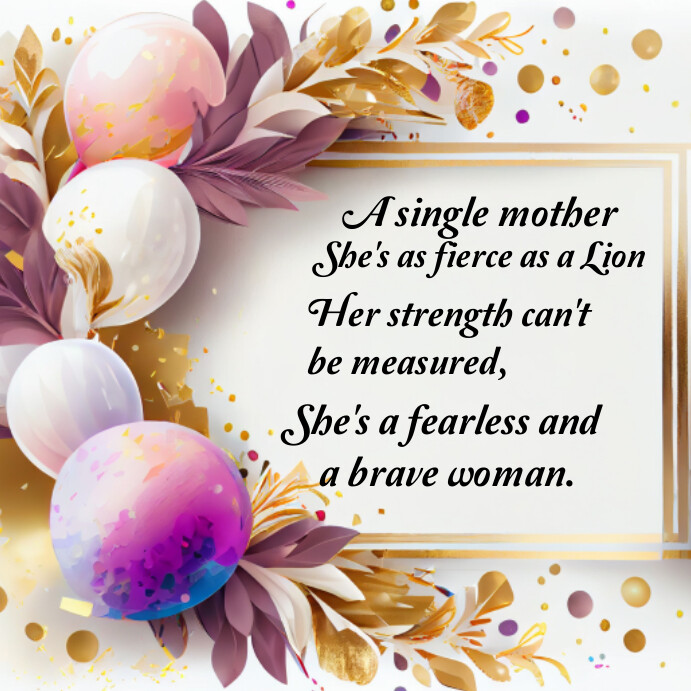 Copy of Mother's and single mother's | PosterMyWall