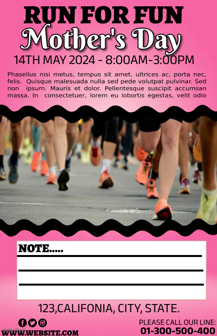 Mother's Day activities run for fun template | PosterMyWall