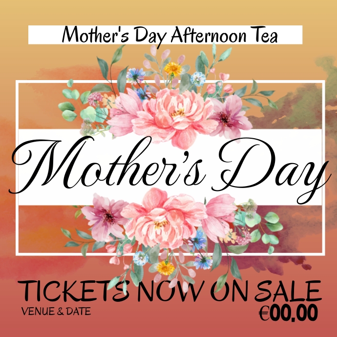Mother's Day Afternoon Tea ON SALE Template | PosterMyWall