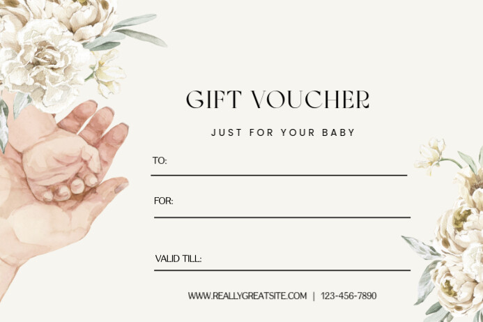 Modèle Mother's Day Baby Shower Gift Certificate Voucher | PosterMyWall