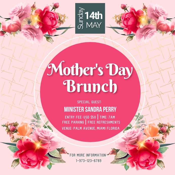 Mother's Day Brunch Event Template | PosterMyWall