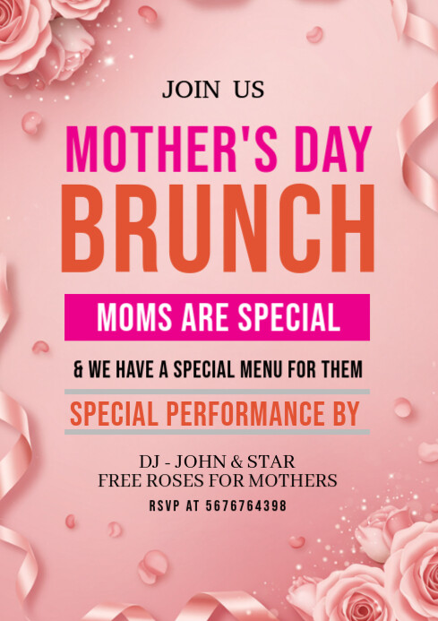mother's day brunch flyer template | PosterMyWall
