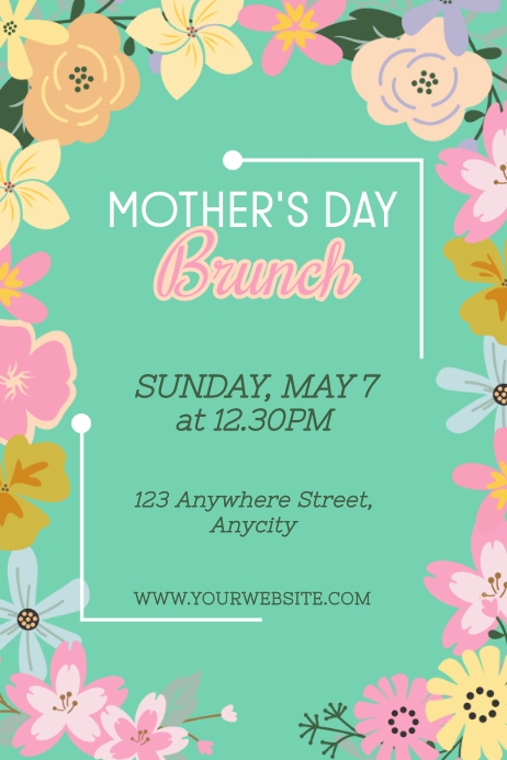 Mother's Day Brunch Poster Template | PosterMyWall
