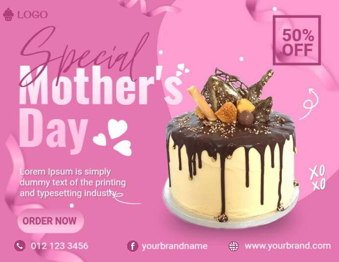 Mother's Day Cake Flyers Template | PosterMyWall