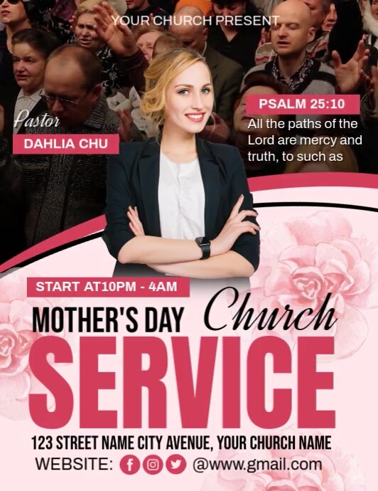 Mother's Day Church Ads Template | PosterMyWall