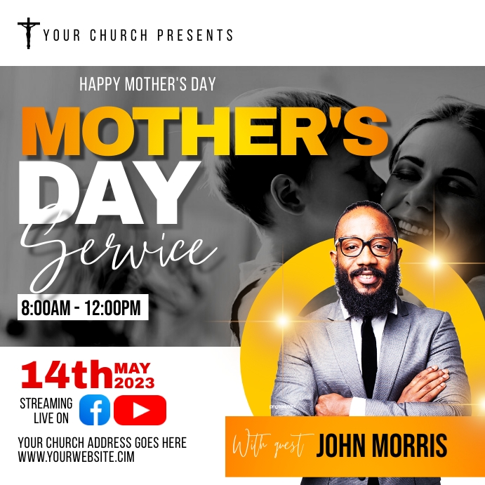 Mother's day church flyer Template | PosterMyWall