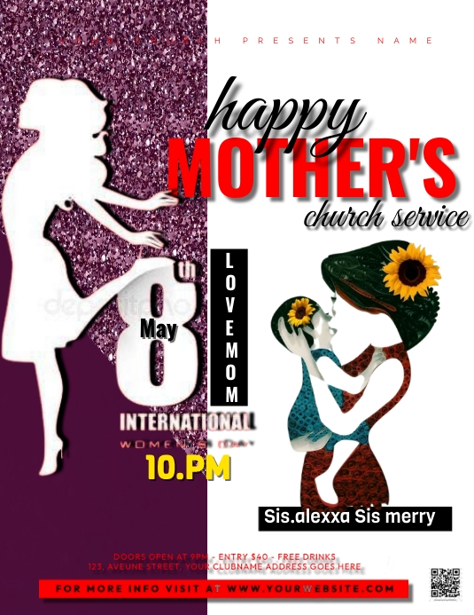 Mother's day church service Template | PosterMyWall