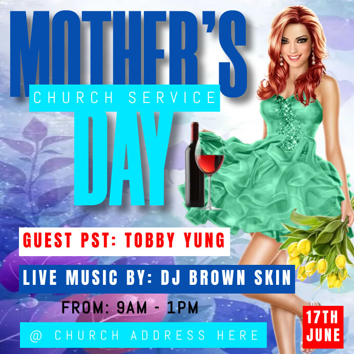 Mother's Day Church Service Template | PosterMyWall