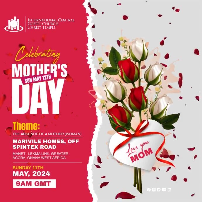 Mother's Day Church Service Flyer Template | PosterMyWall